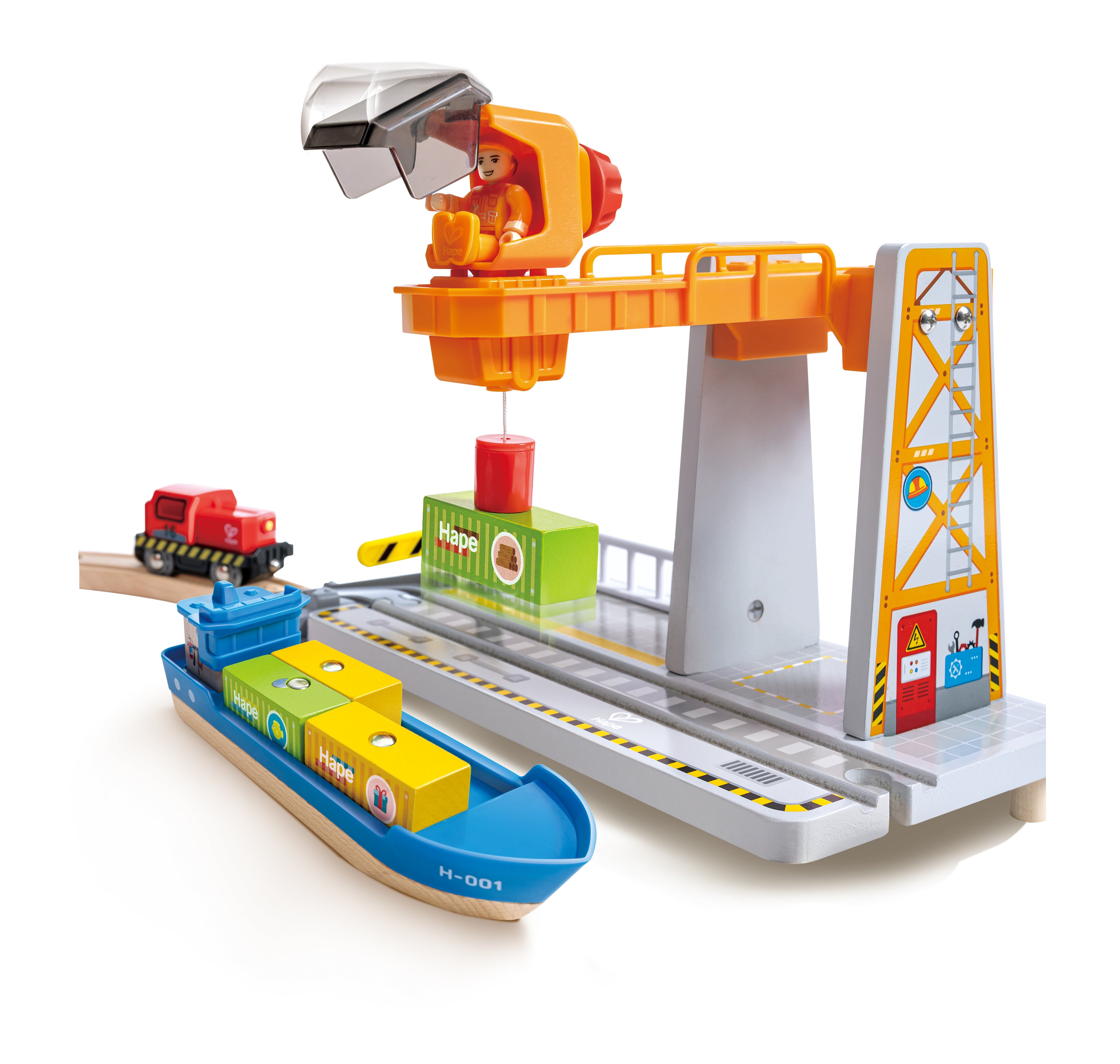 Hape Sea and Rail Cargo Transportation Set – Hape Toys